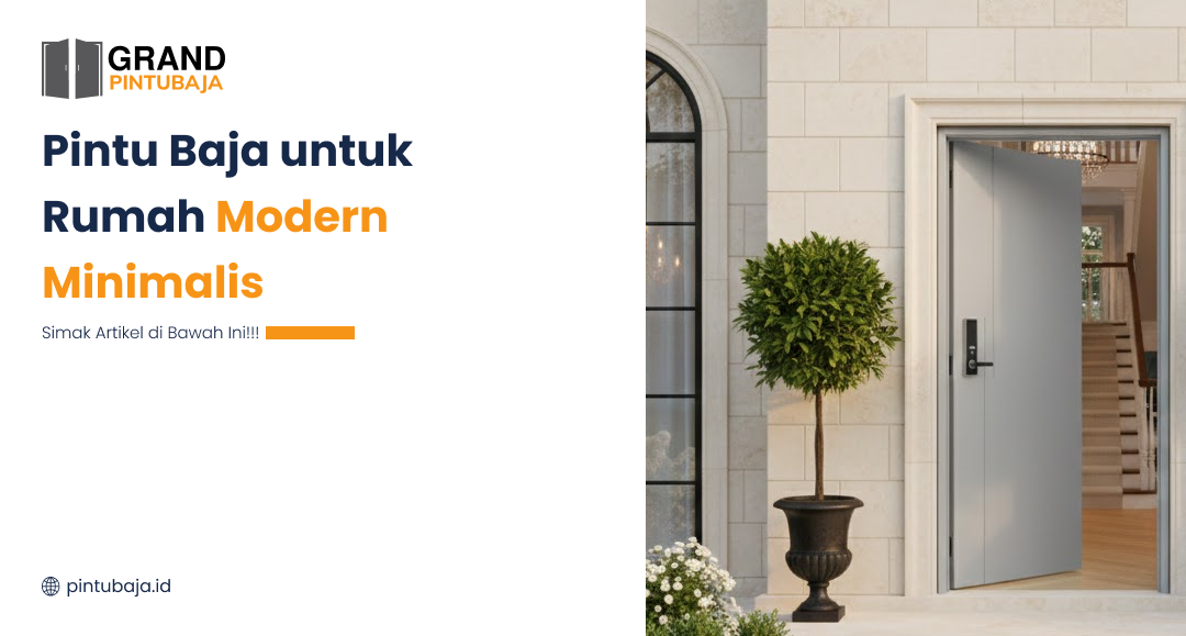 Pintu Baja untuk Rumah Modern Minimalis - Pintu Baja Grand